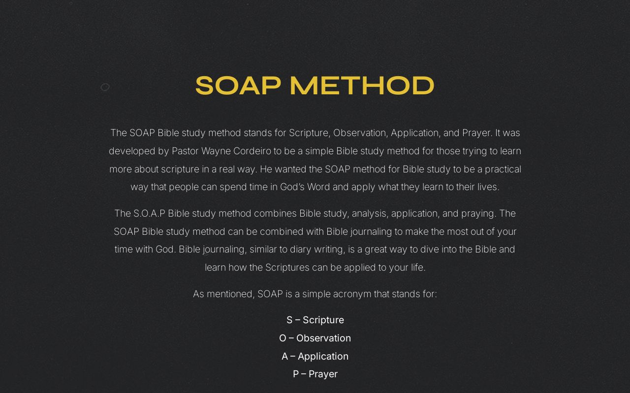 Soap Method